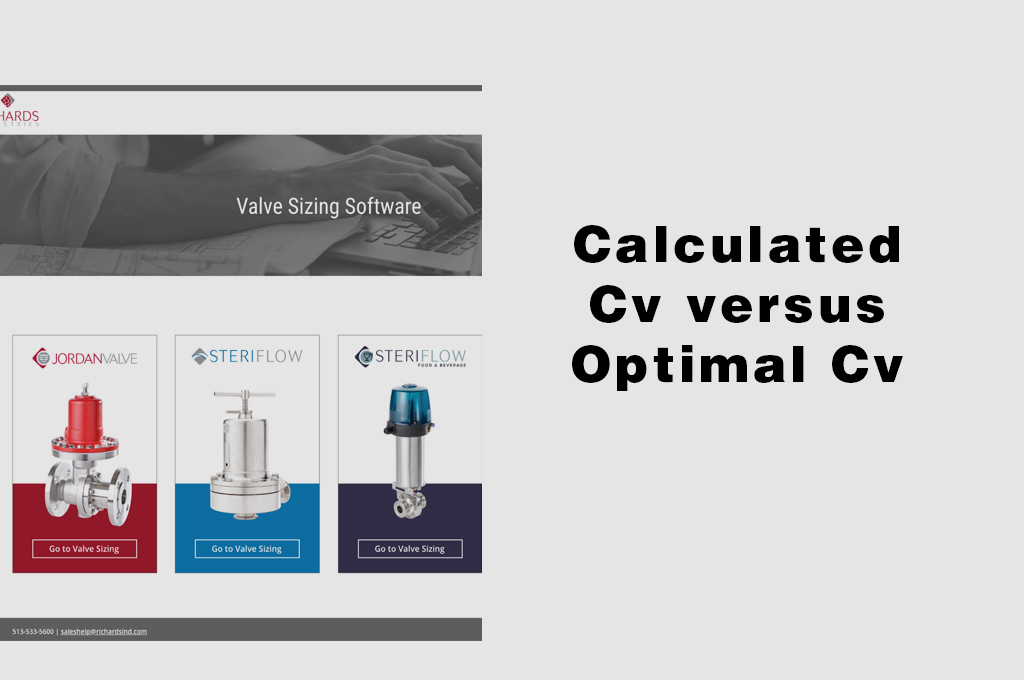 Calculated Cv versus Optimal Cv - Jordan Valve